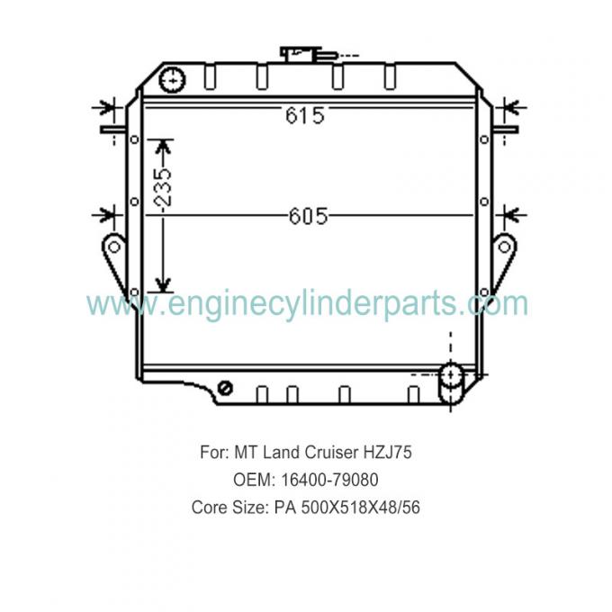 16400-17080 Toyota Diesel Generator Radiator Oem Genuine Radiator Assy